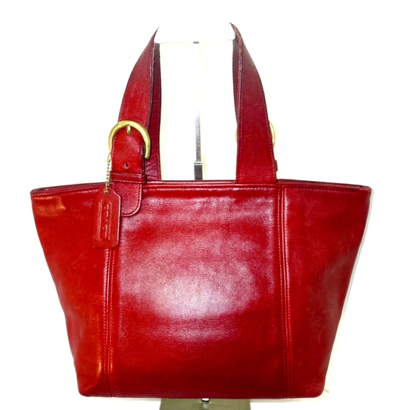 Coach | Bags | Coach Vintage 433 Waverly Red Leather Tote Bag | Poshmark